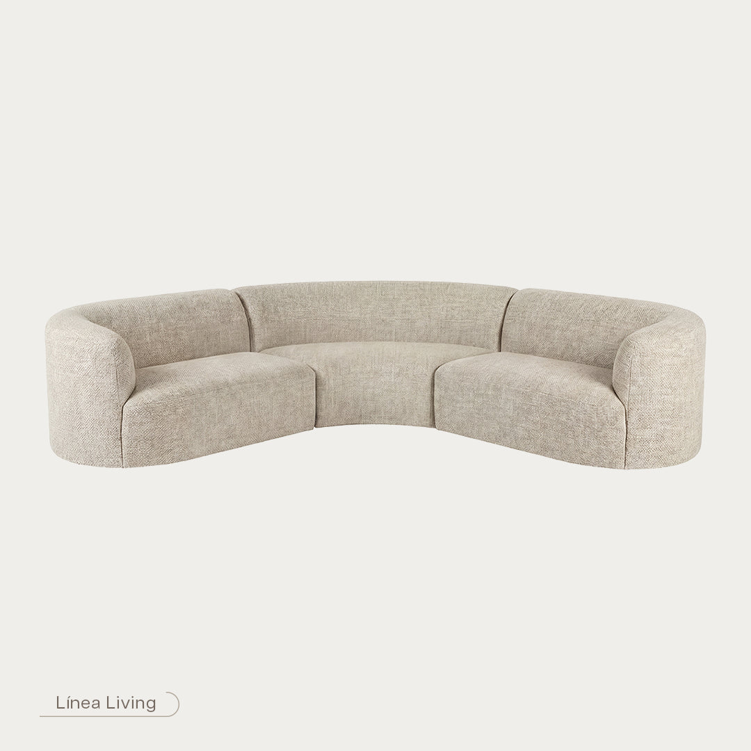 Sala modular Ponzetta en tela presto flax - Cl – CREATA muebles