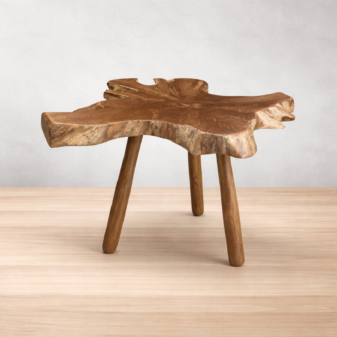 Mesa lateral Ramali madera teca natural – CREATA muebles