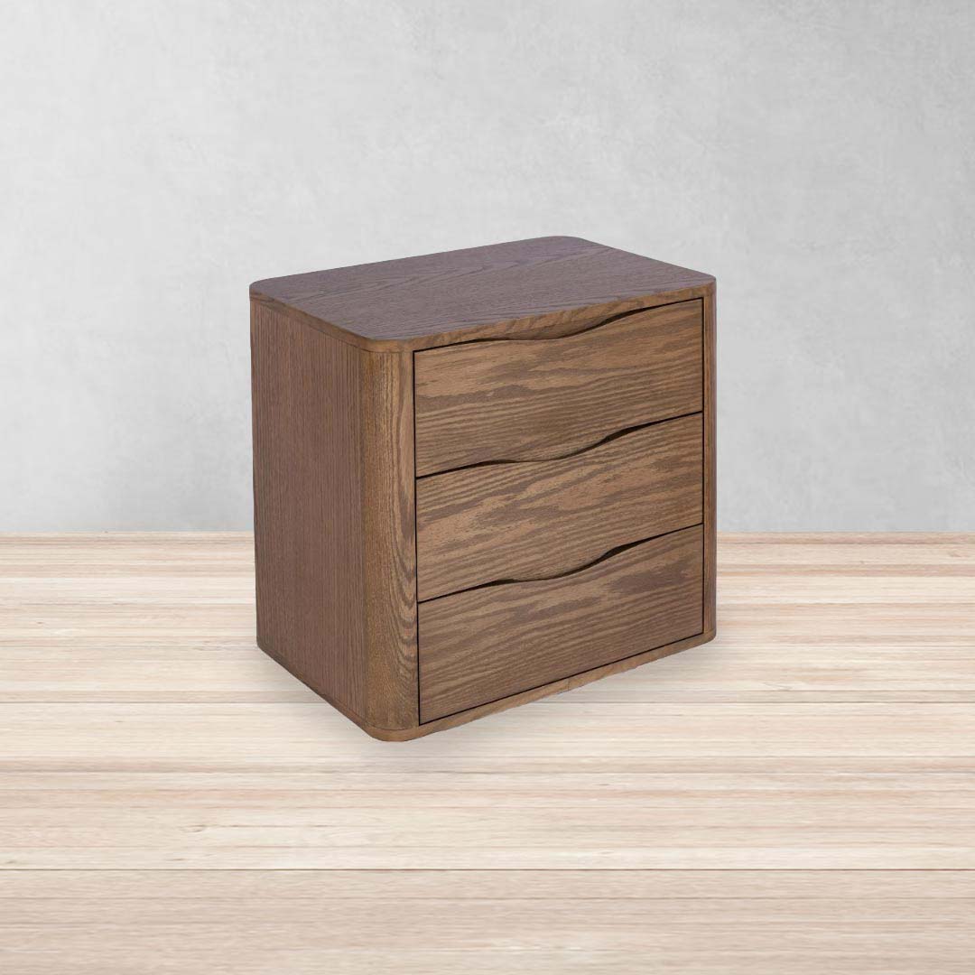 Buró Salermo 3 Cajones Encino Laca Bellota | CREATA Muebles